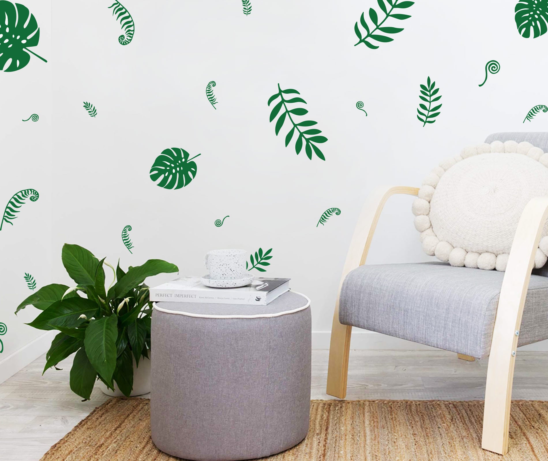 Botanical Leaves Wall Decal Set