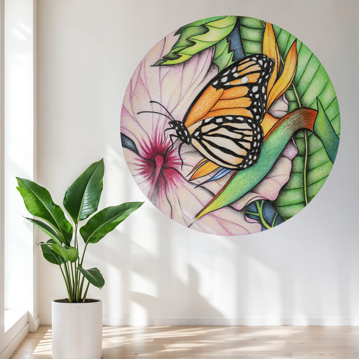 Monarch Flower wall decal - Verity Pattison – YDS STUDIO