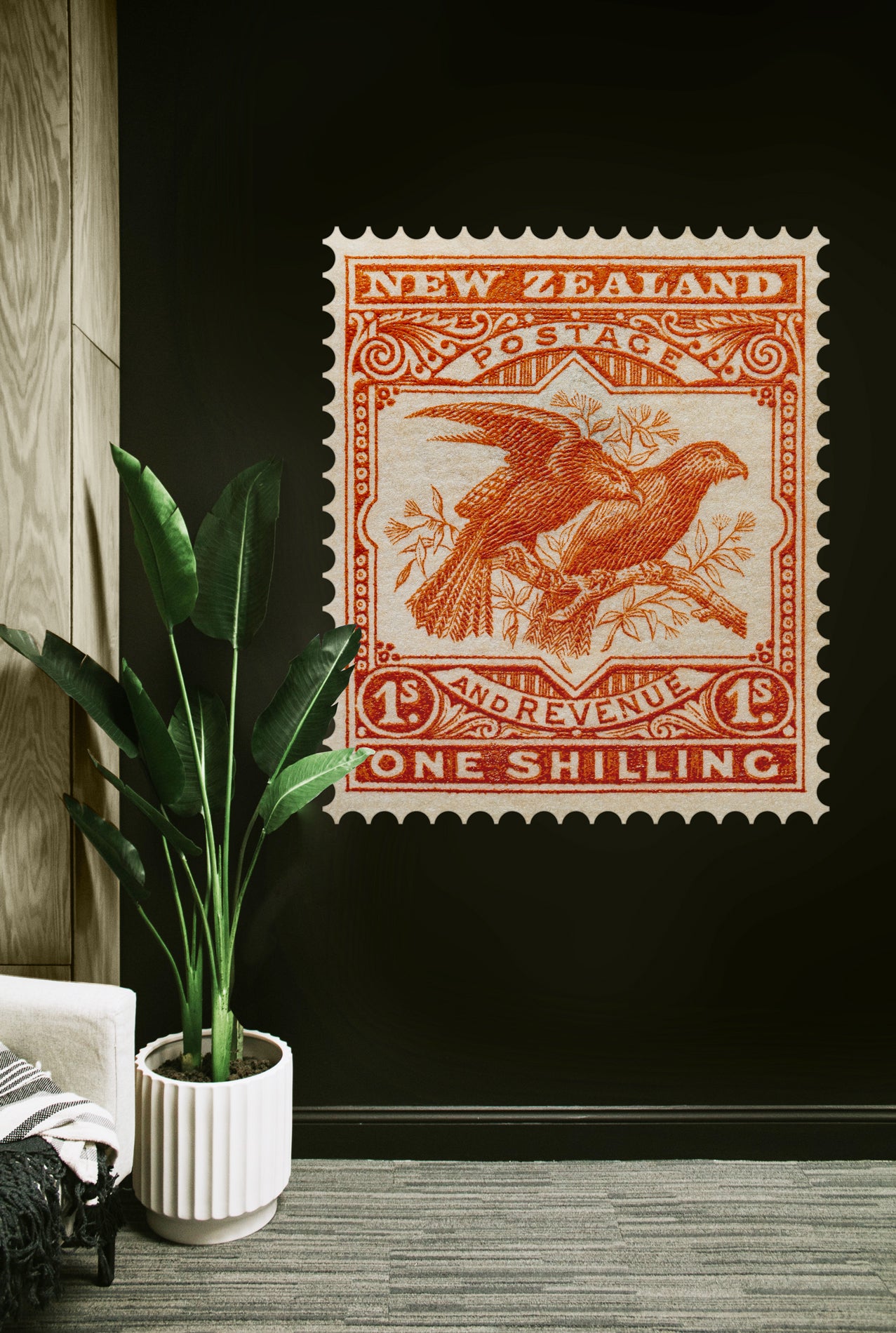 1898 one shilling stamp wall decal – YDS STUDIO