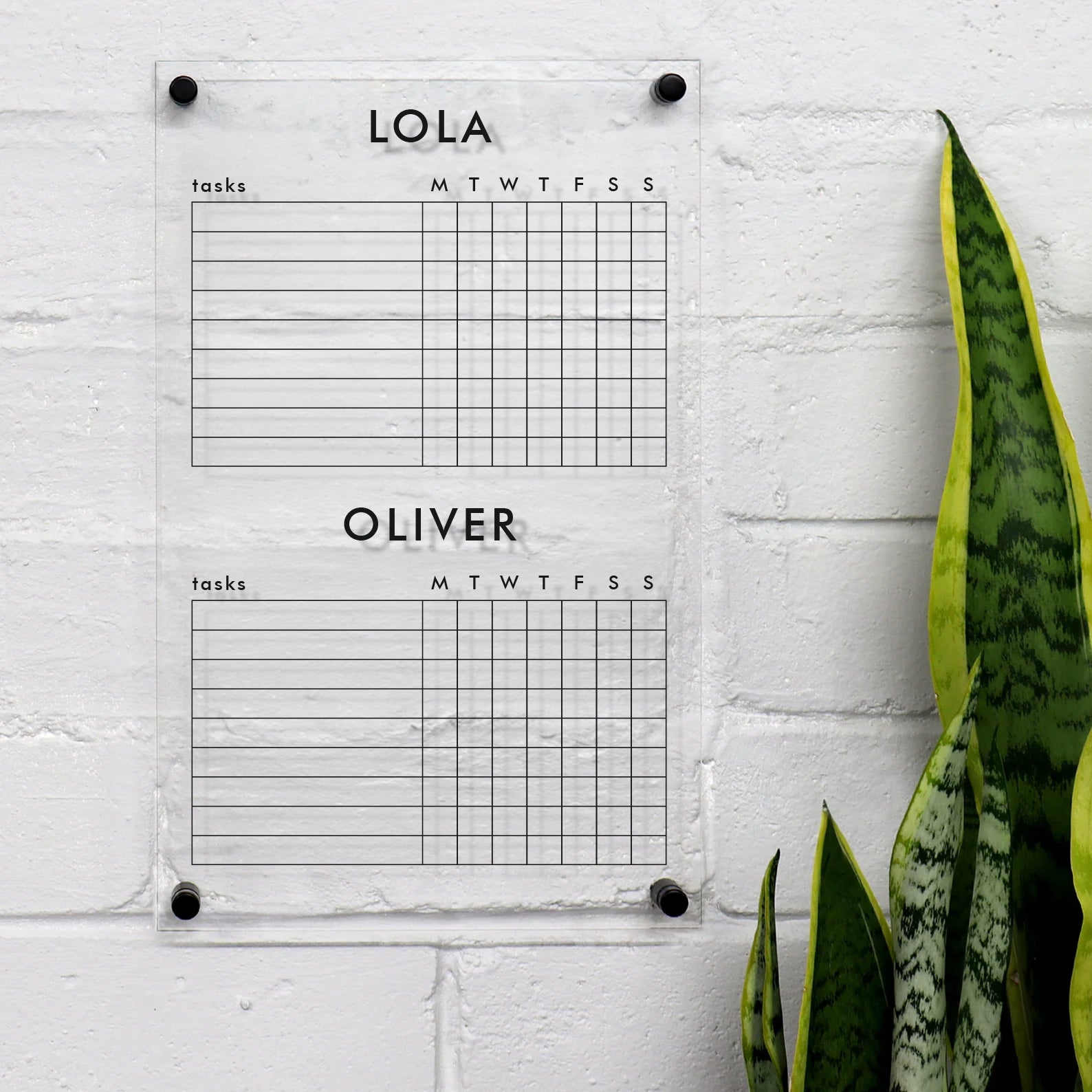 Acrylic Wall Planner - Double Task – YDS STUDIO