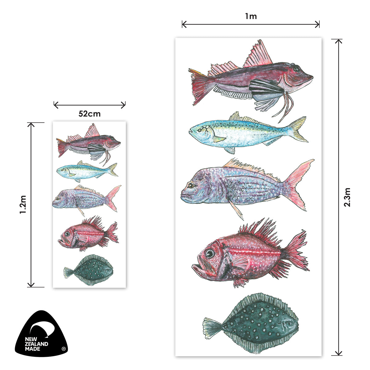 NZ Native Fish Wall Decal – Lesh Creates x YDS Studio
