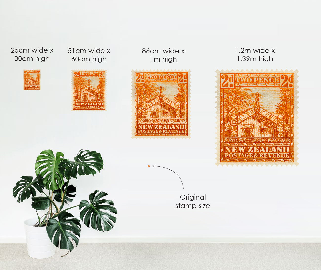 1941 2 Pence Stamp wall decal – YDS STUDIO