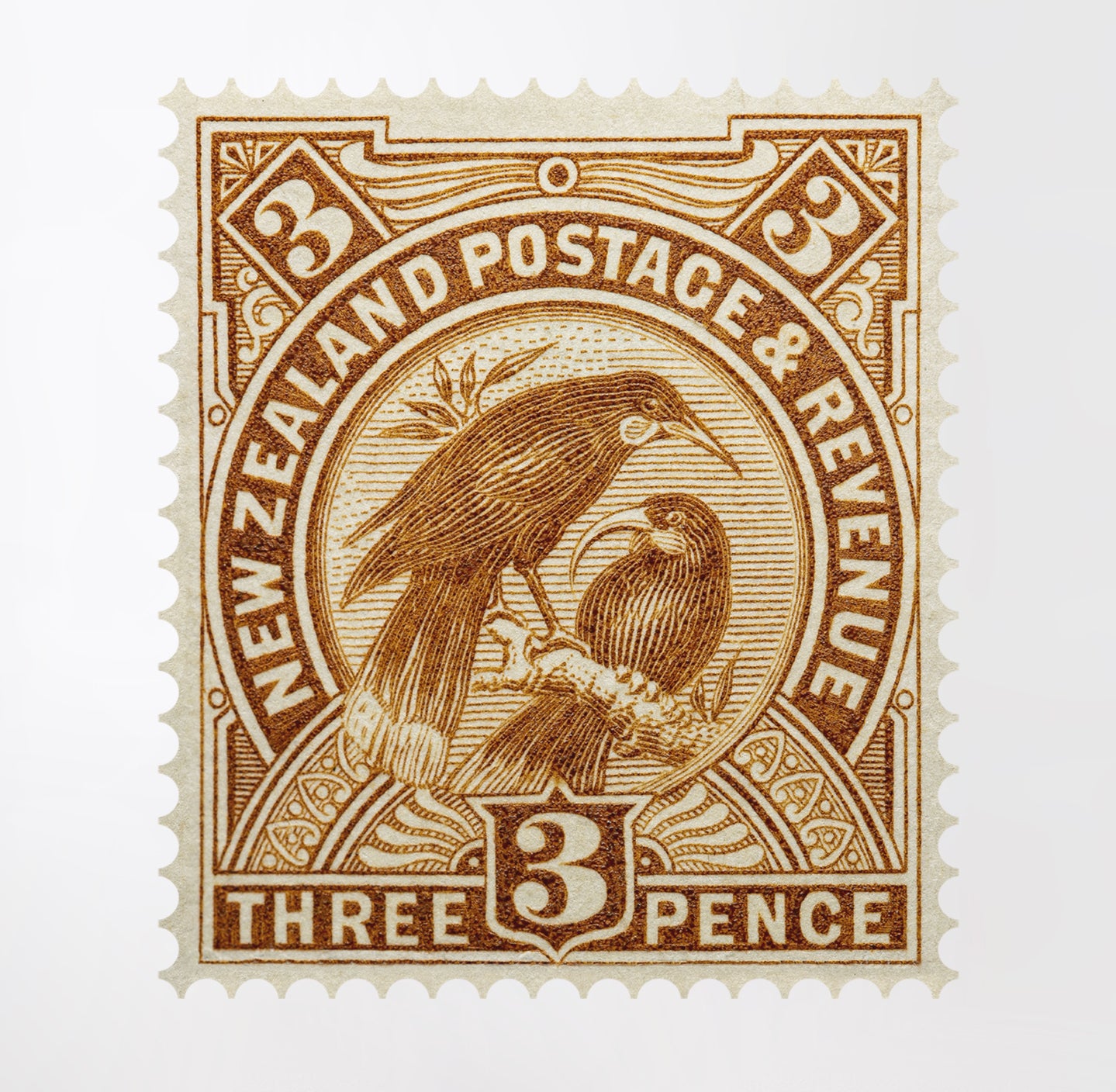 1898 Huia stamp wall decal – YDS STUDIO