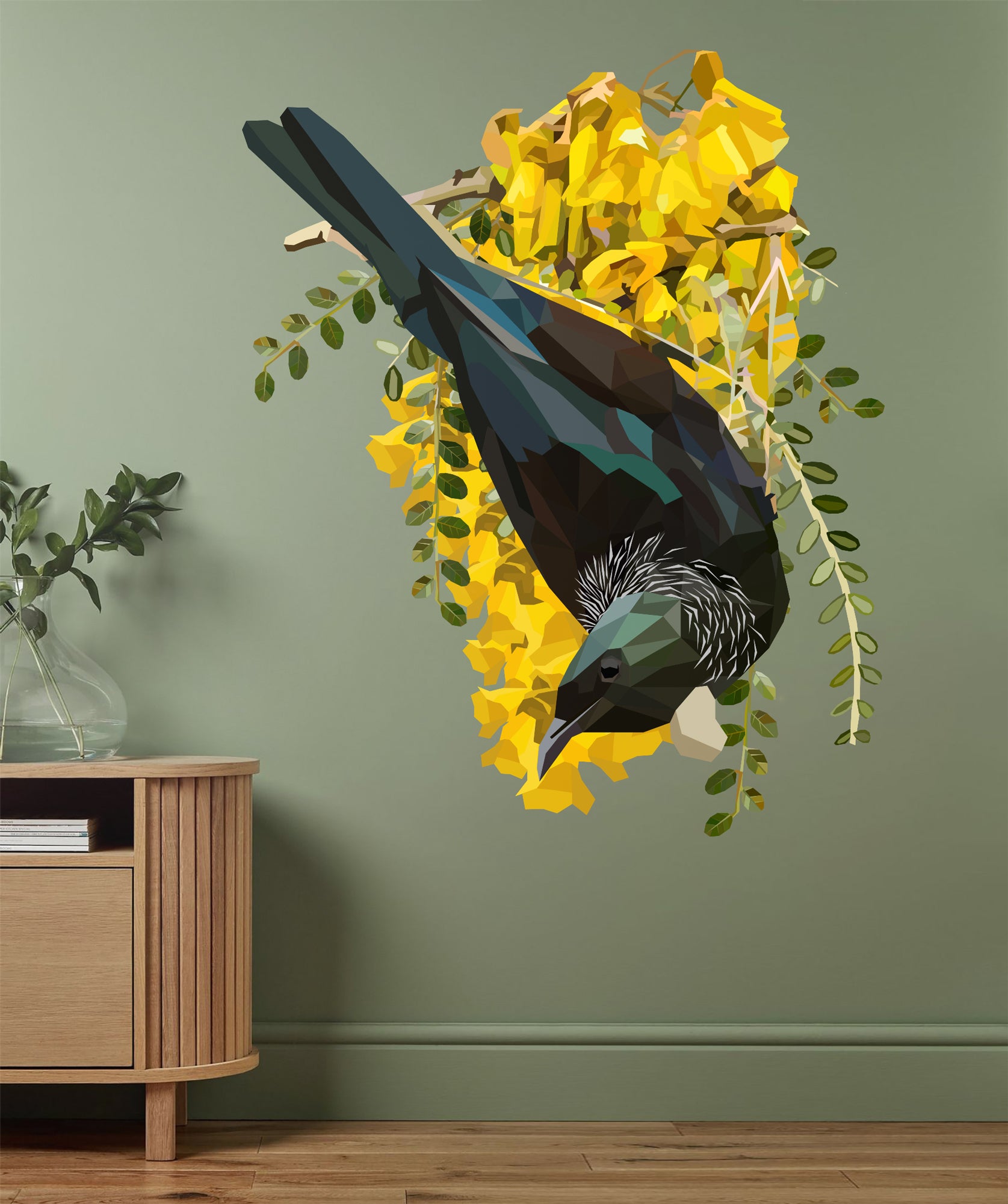 Tui in Kowhai Wall Decal – Your Decal Shop