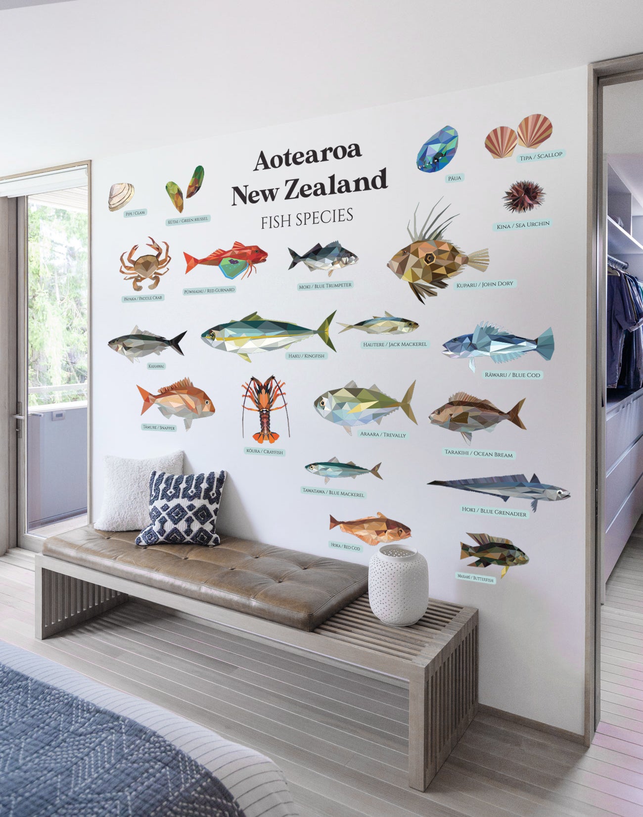 Aotearoa New Zealand Fish Species Wall Decal – YDS STUDIO