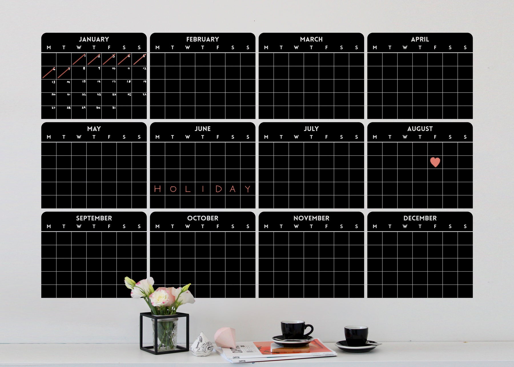 Wall Calendar Decal High Resolution Images Chalkboard Calendar Wall